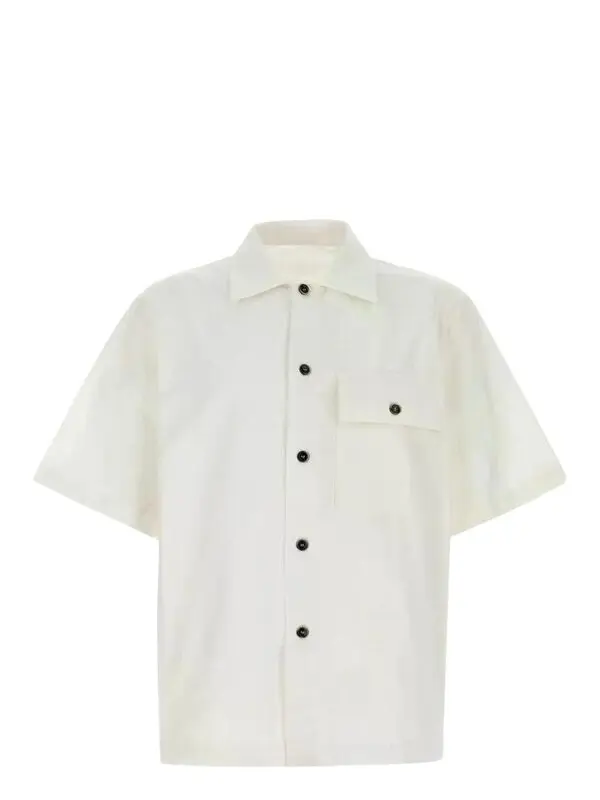 NINE:INTHE:MORNING Short-sleeve Chest-pocket Shirt - White