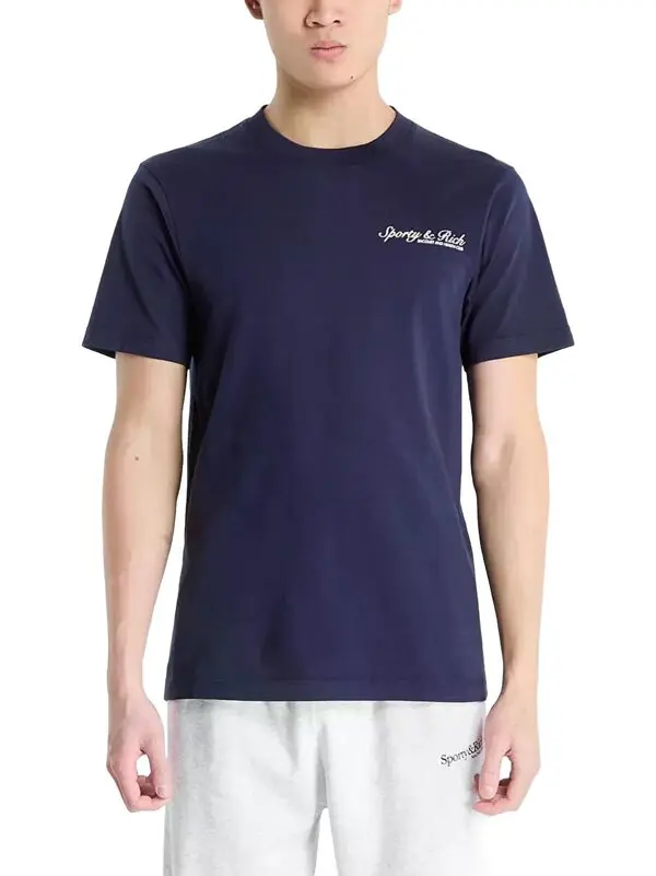 SPORTY & RICH Logo-print T-shirt - Blue