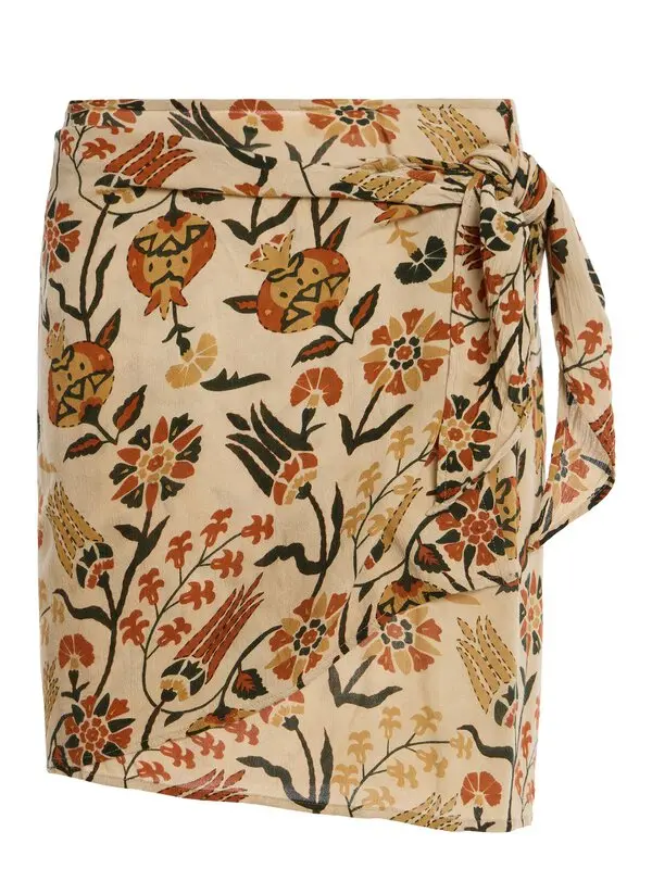ALL THAT REMAINS Daphne Bamboo Printed Wrap Skirt - Multi