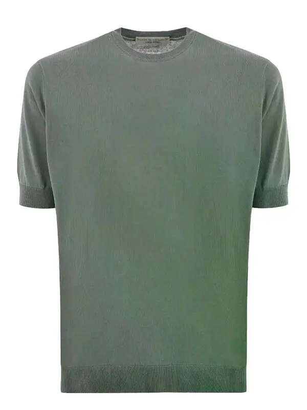 FILIPPO DE LAURENTIIS Crewneck Short-sleeve Cotton T-shirt - Green
