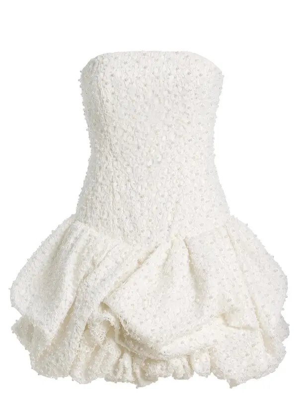 Aje Juniper Pearl-embellished Lace Mini Dress - Ivory
