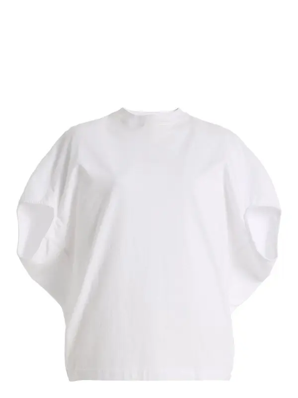 AGOLDE Souline Cotton T-shirt With Cap Sleeves - White
