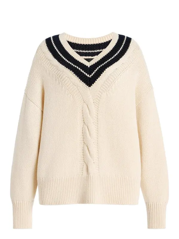 NILI LOTAN Suneel Cotton-cashmere Sweater - Ivory