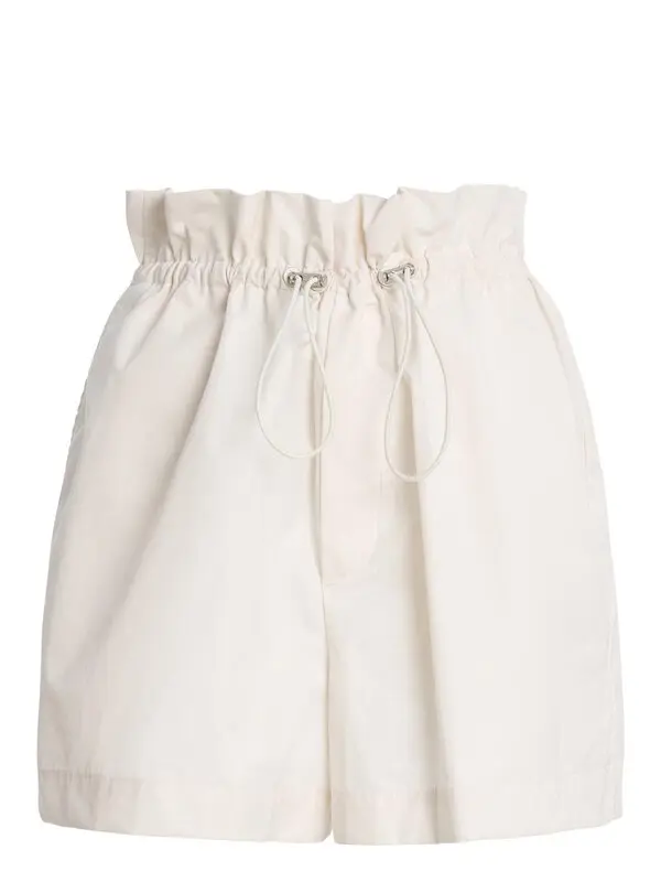 AGOLDE Lydia Cotton-blend Drawstring Shorts - White