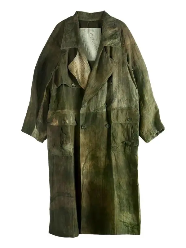 ZIGGY CHEN Double-breasted Coat - Green