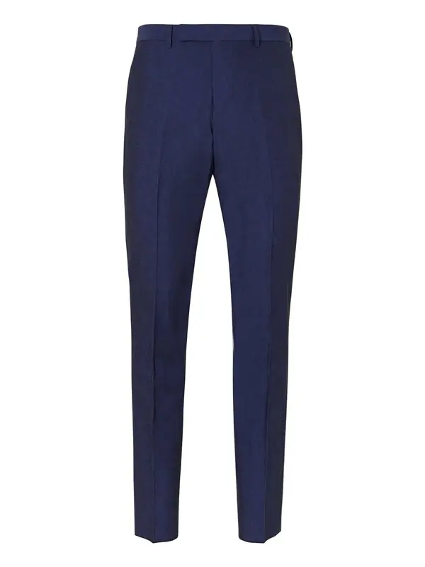 Paul Smith Slim-fit Tapered Cotton And Linen-blend Suit Trousers - Navy