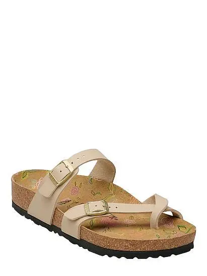 Pink Birkenstock Mayari Printed Footbed Sandals - Beige