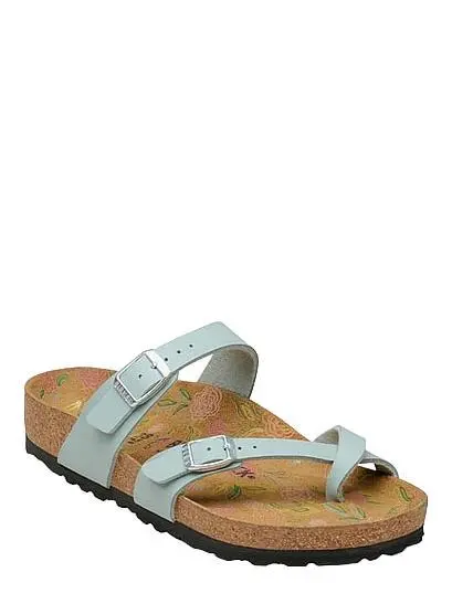 Pink Birkenstock Mayari Printed Footbed Sandals - Blue