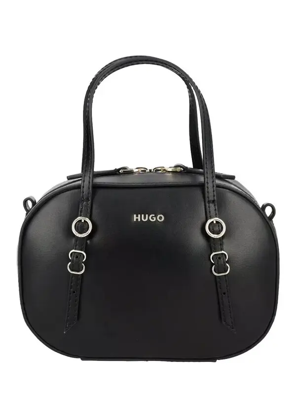 Hugo Buckle-detail Logo Tote - Black