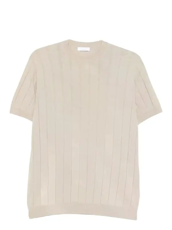 DIKTAT Vertical-ribbed Knit Sweater - Neutrals