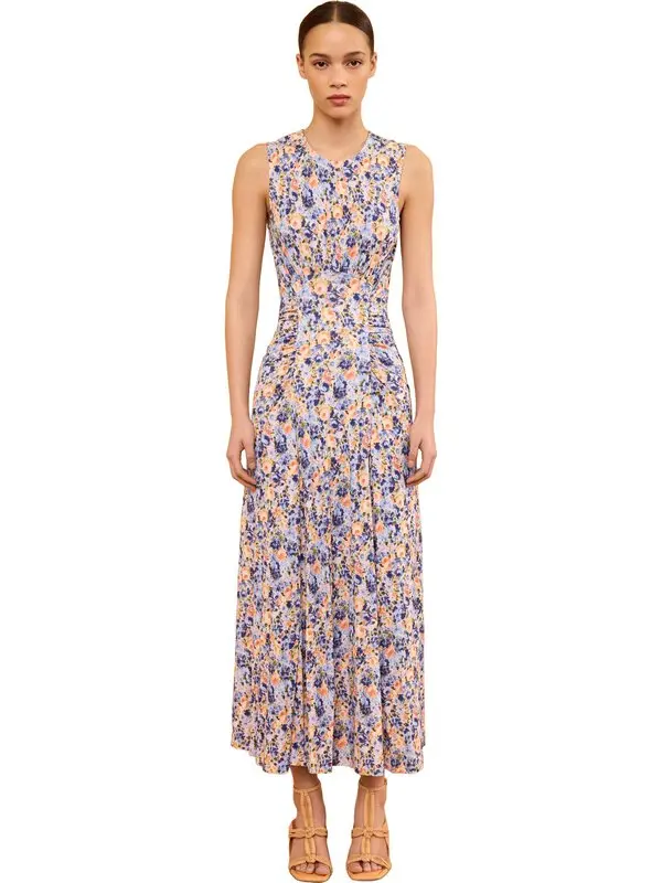 Ulla Johnson Lana Ruched Jersey Dress - Viola