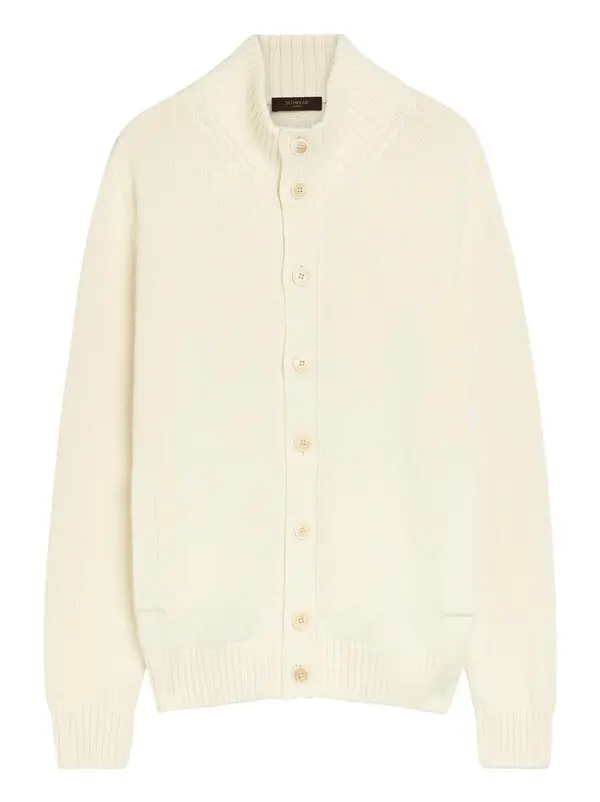 SLOWEAR Cotton-knit Cardigan - Ecru