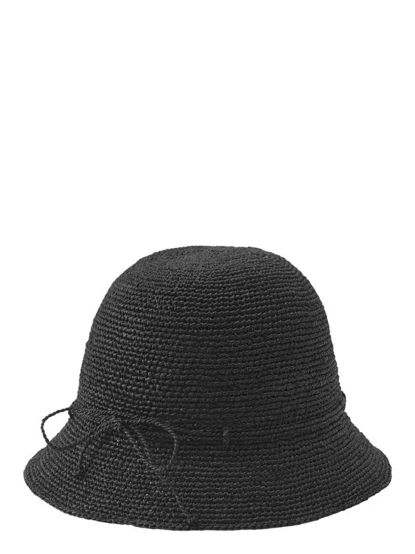 Helen Kaminski Villa 6 Crocheted-raffia Cloche - Black