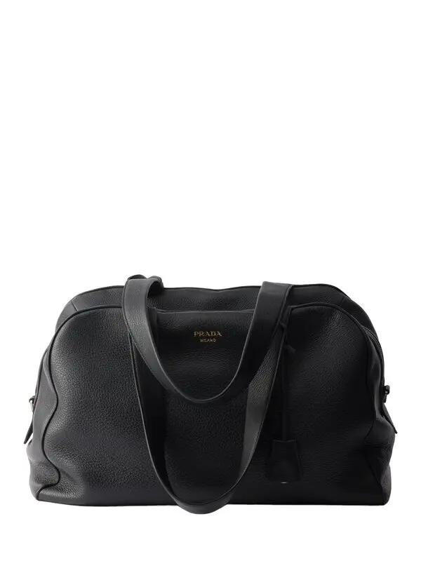Prada Leather Duffle - Black