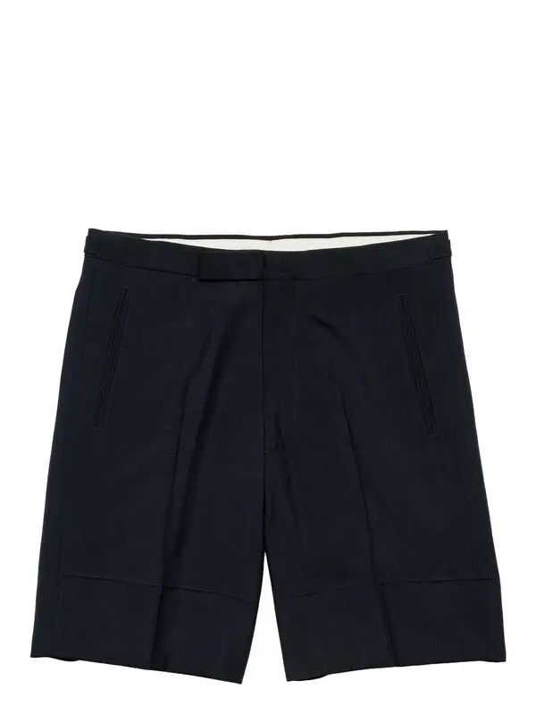 Prada Mohair And Wool Bermuda Shorts - Navy