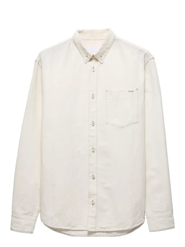 Prada Chambray Shirt - Ecru