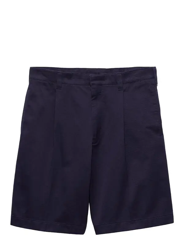 Prada Cotton Bermuda Shorts - Navy