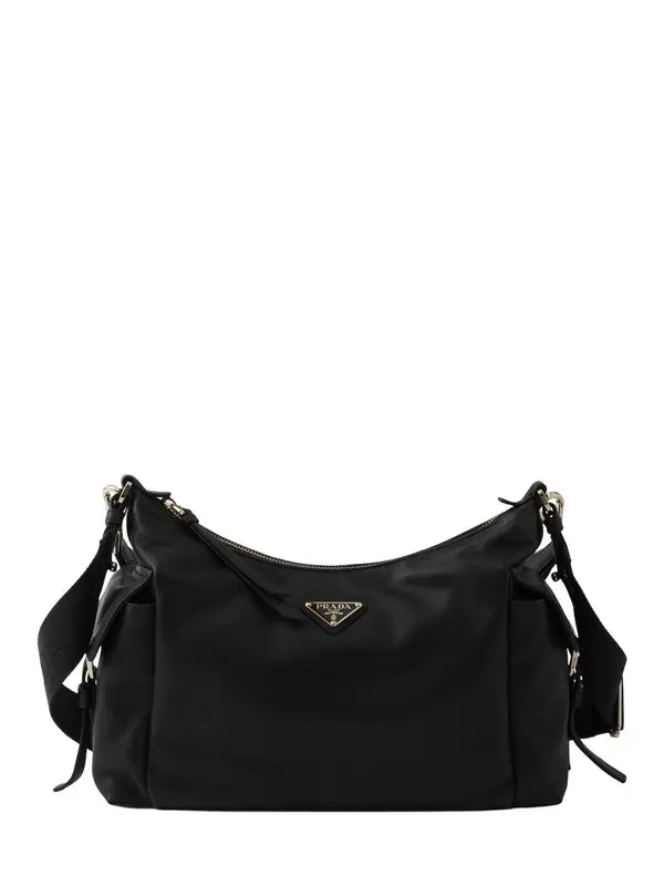 Prada Nappa Leather Handle Bag - Black