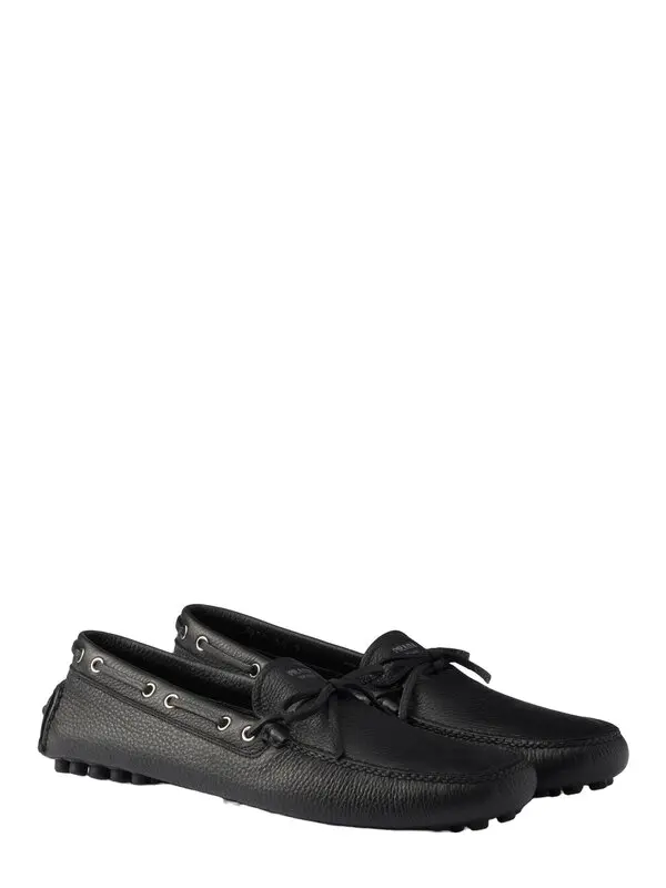 Prada Leather Driving Shoe - Black