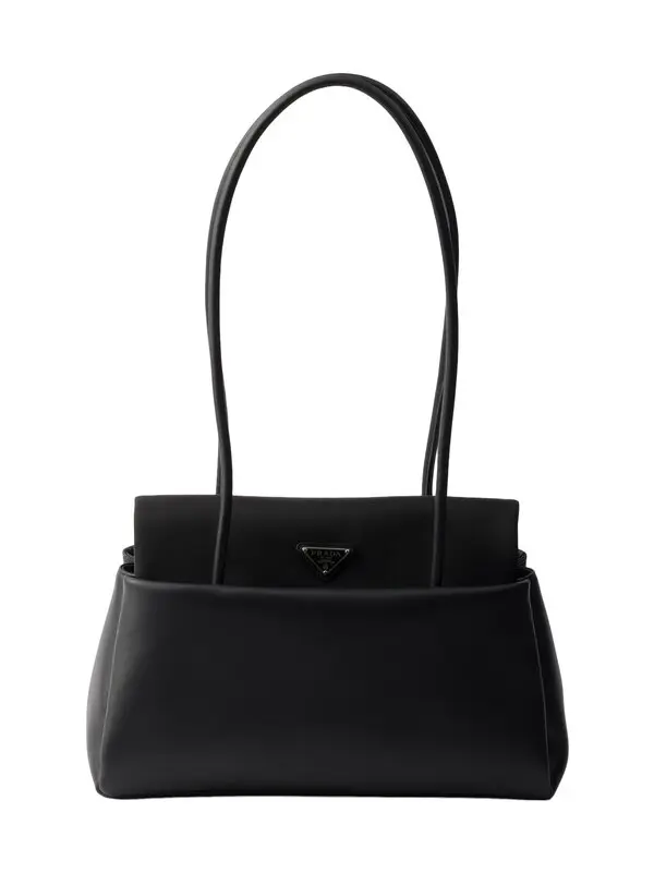 Prada Passage Medium Leather Bag - Black