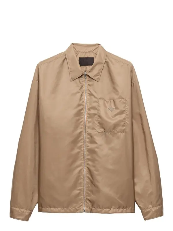 Prada Re-nylon Zipper Shirt - Beige