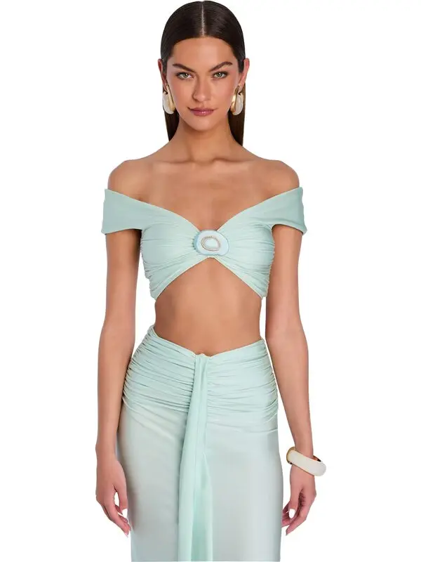 SHANI SHEMER Claudia Top - Aqua Blue