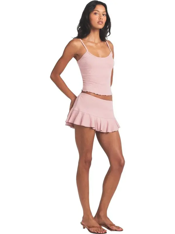 SKIMS Pointelle Mini Skort - Morganite