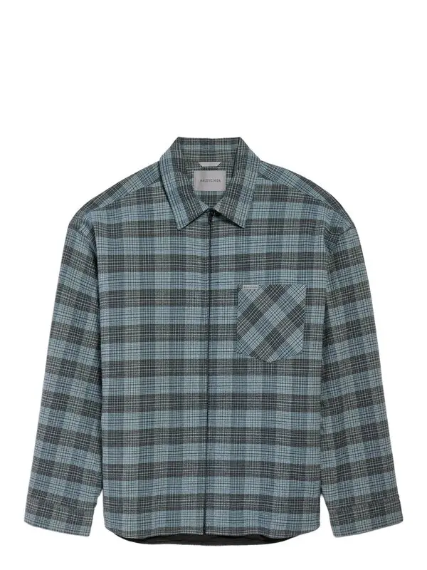 Balenciaga Padded Overshirt - Blue