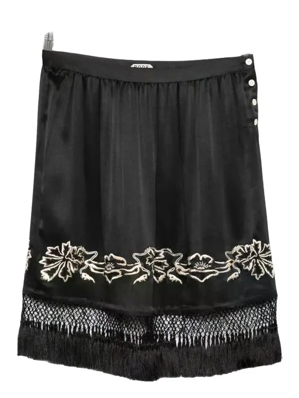 BODE Phantasm Embroidered Mini Skirt - Black