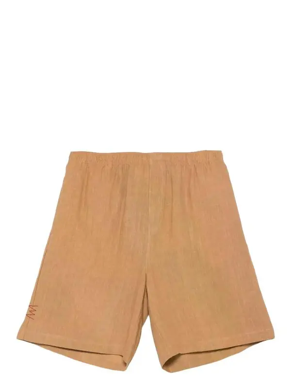 AMARANTO Elasticated-waistband Shorts - Brown
