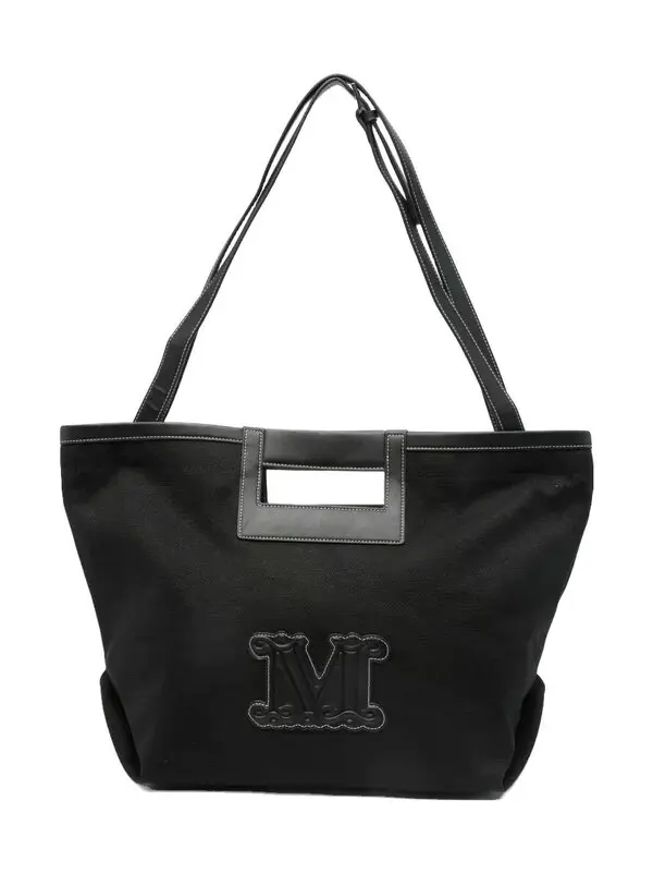 Max Mara Logo-appliqué Shoulder Bag - Black