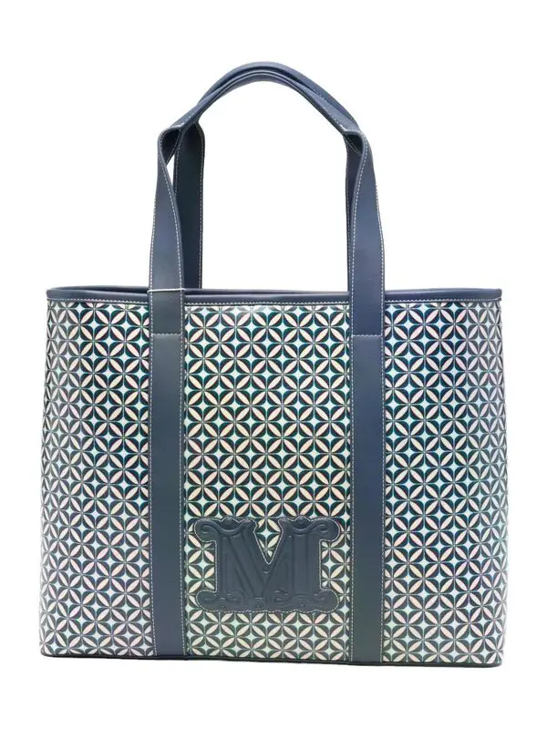 Max Mara Geometric-print Tote Bag - Blue