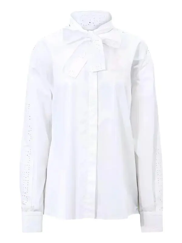 Iceberg Bow Tie Collared Shirt - White
