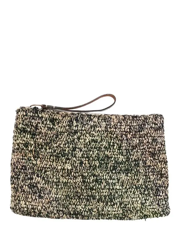 IBELIV Woven Clutch With Wrist Strap - Black