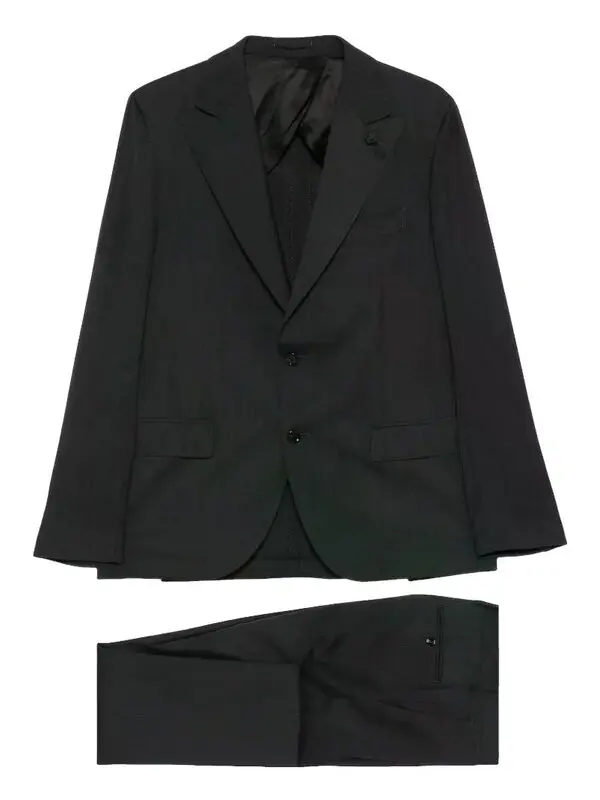 LARDINI Lapel-pin Suit - Grey