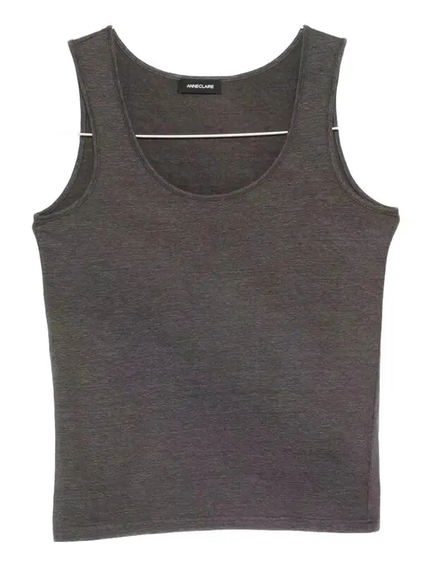 ANNE CLAIRE Scoop-neck Tank Top - Grey