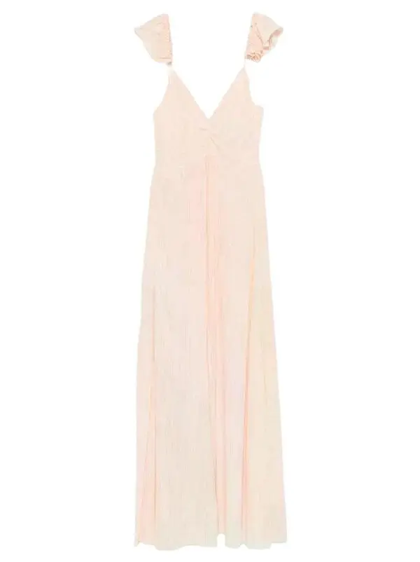 FORTE_FORTE Ruffled-detail Maxi Dress - Pink