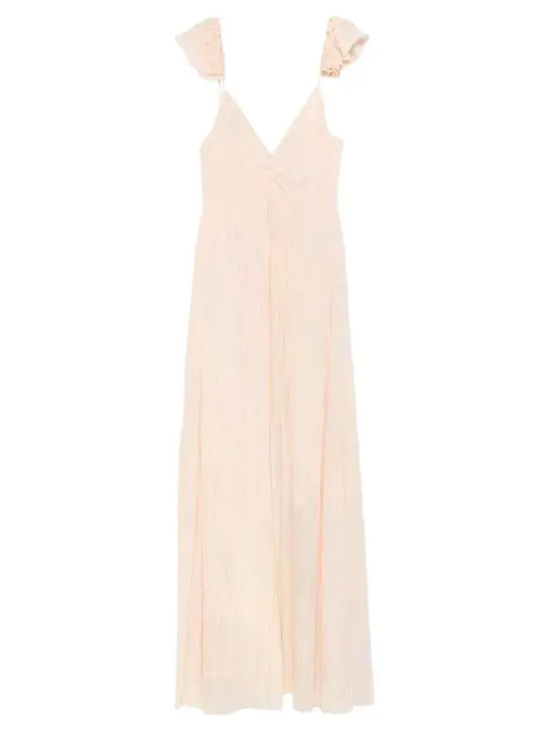 FORTE_FORTE Ruffled-detail Maxi Dress - Pink