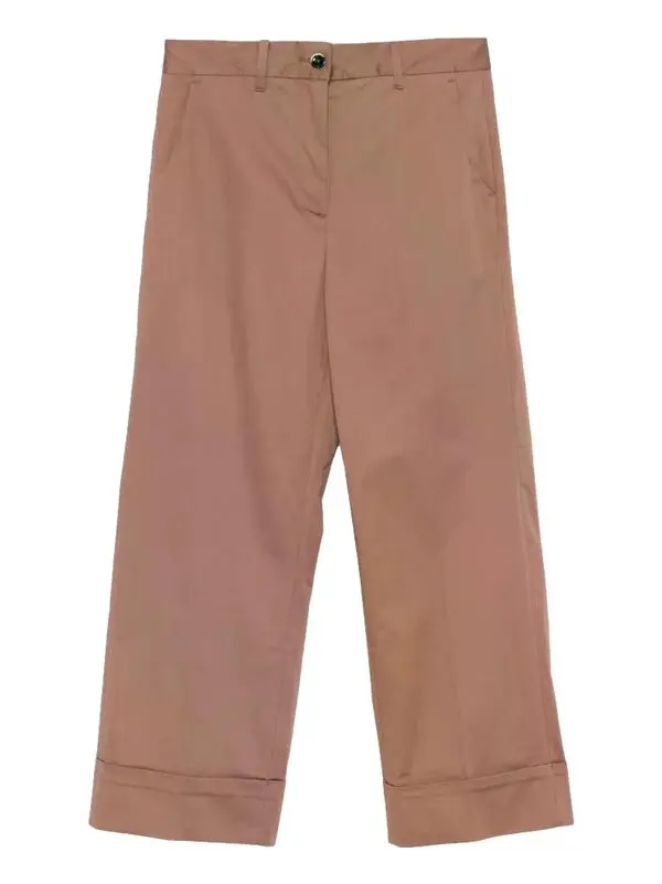 NINE:INTHE:MORNING Mina Turned-up Trousers - Brown