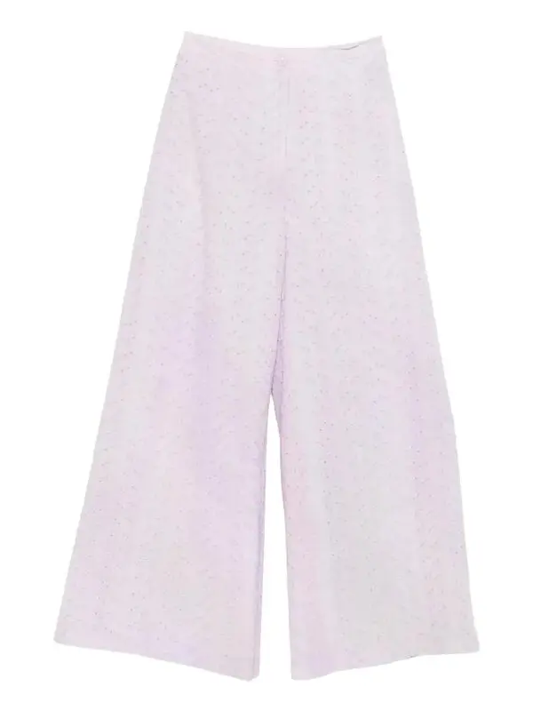 FORTE_FORTE Broderie-anglaise Trousers - Purple