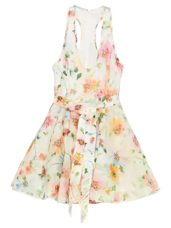 Zimmermann Floral-print Mini Dress - White