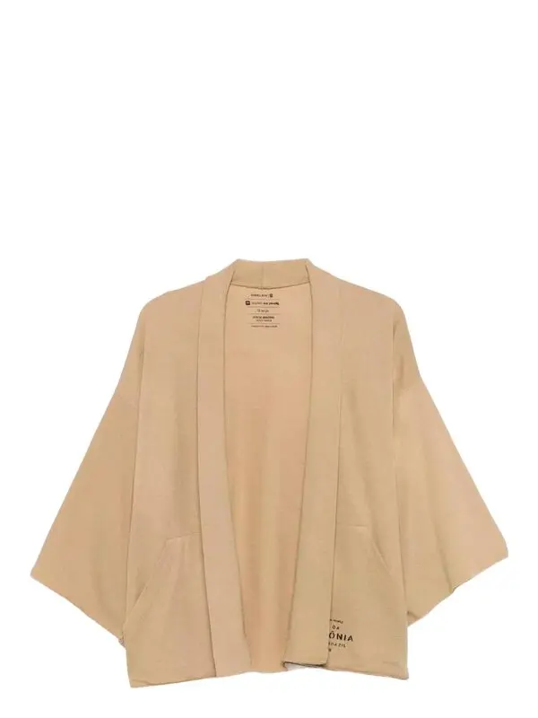 OSKLEN Raw-cut Kimono Coat - Neutrals