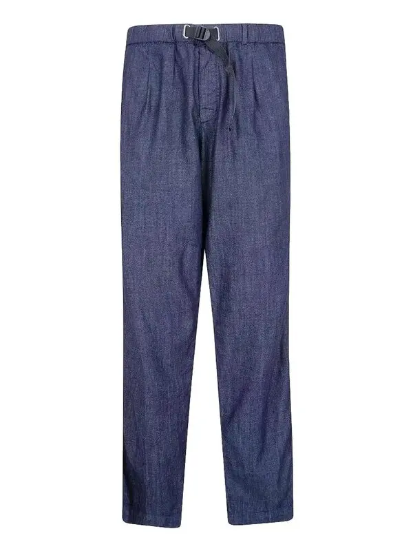 WHITE SAND Belted Trousers - Blue
