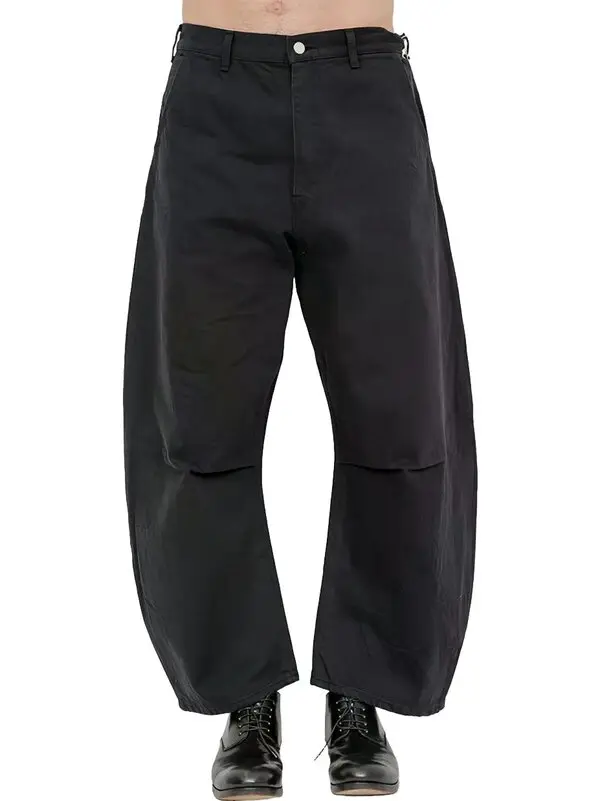 Comme Des Garçons Patch-pocket Curved Jeans - Black