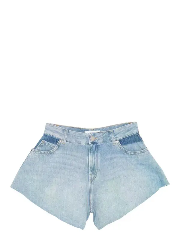 Pinko Raw-cut Denim Shorts - Blue