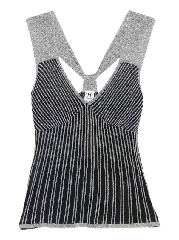 Missoni Striped Knitted Top - Grey
