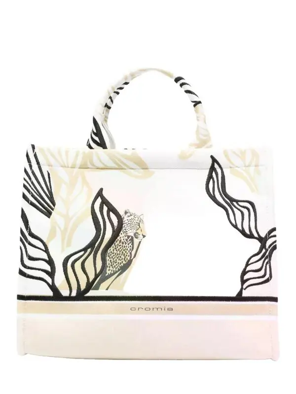 CROMIA Animal-print Tote Bag - White