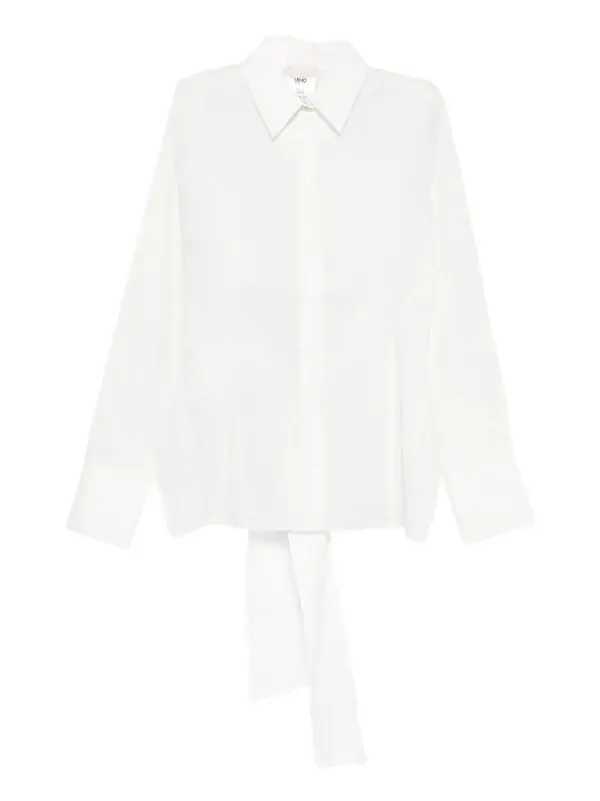 Liu Jo Long-sleeve Tie-back Shirt - White
