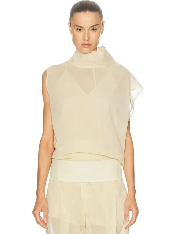 Sportmax Grado High Neck Top - Ecru