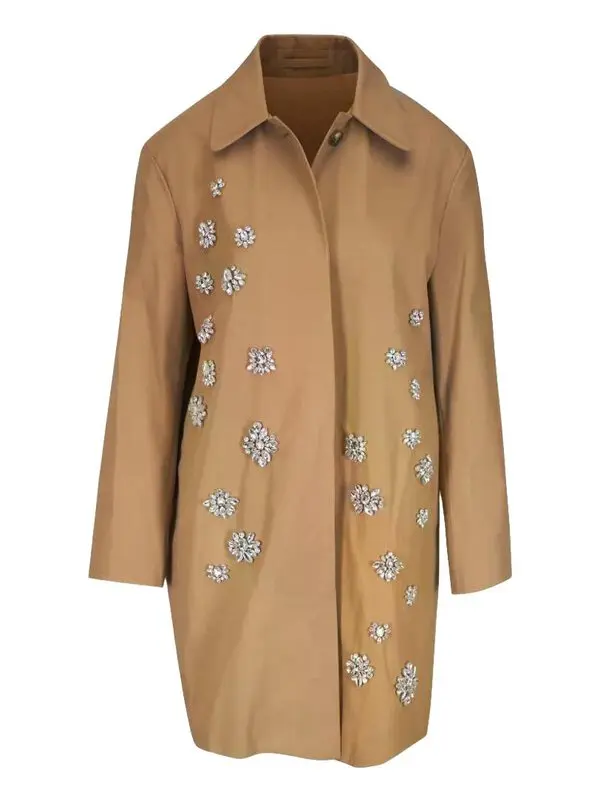TWP Edinburgh Embellished Coat - Neutrals